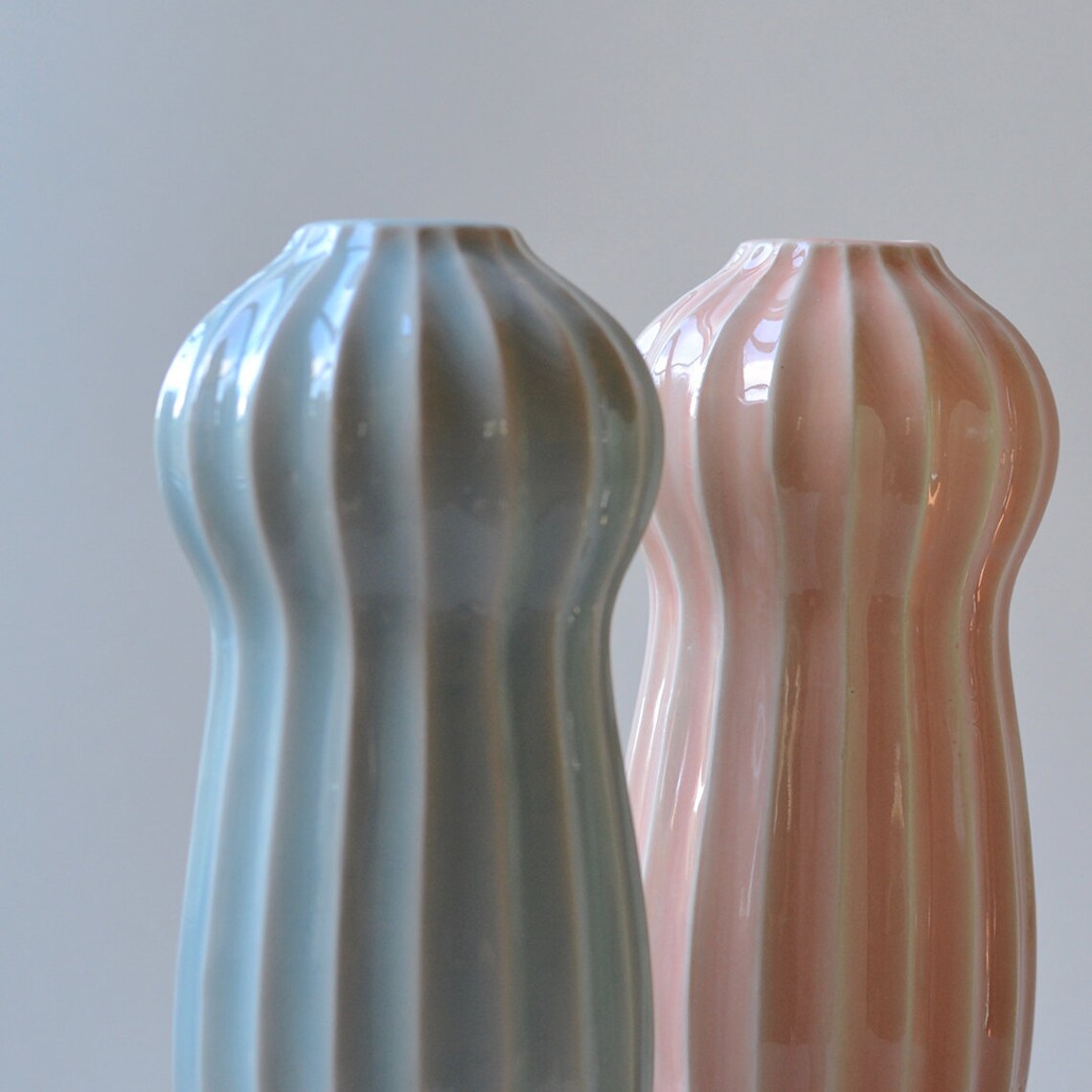 Porcelain Flower Vase Pastel Ceramic Textured Vases - Etsy