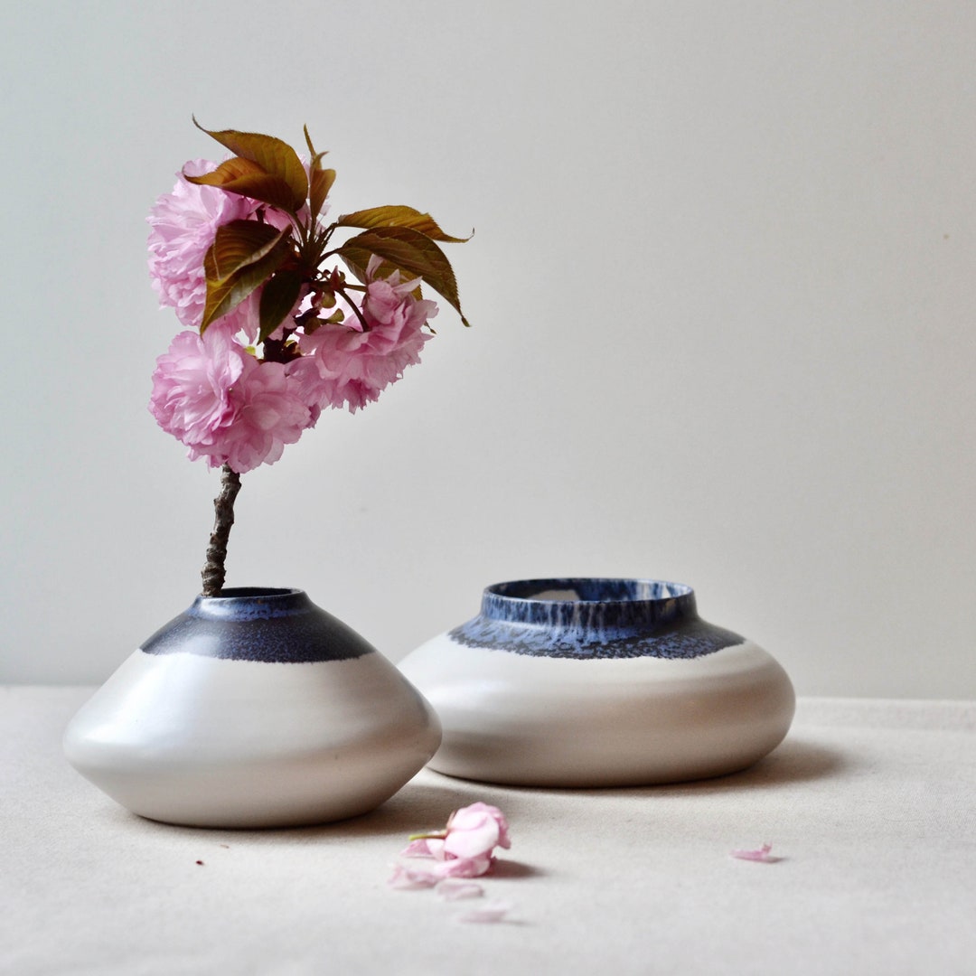 Ikebana Vase, Japanese Vase, Stoneware Clay Vase, Handmade Ceramic Vase ...