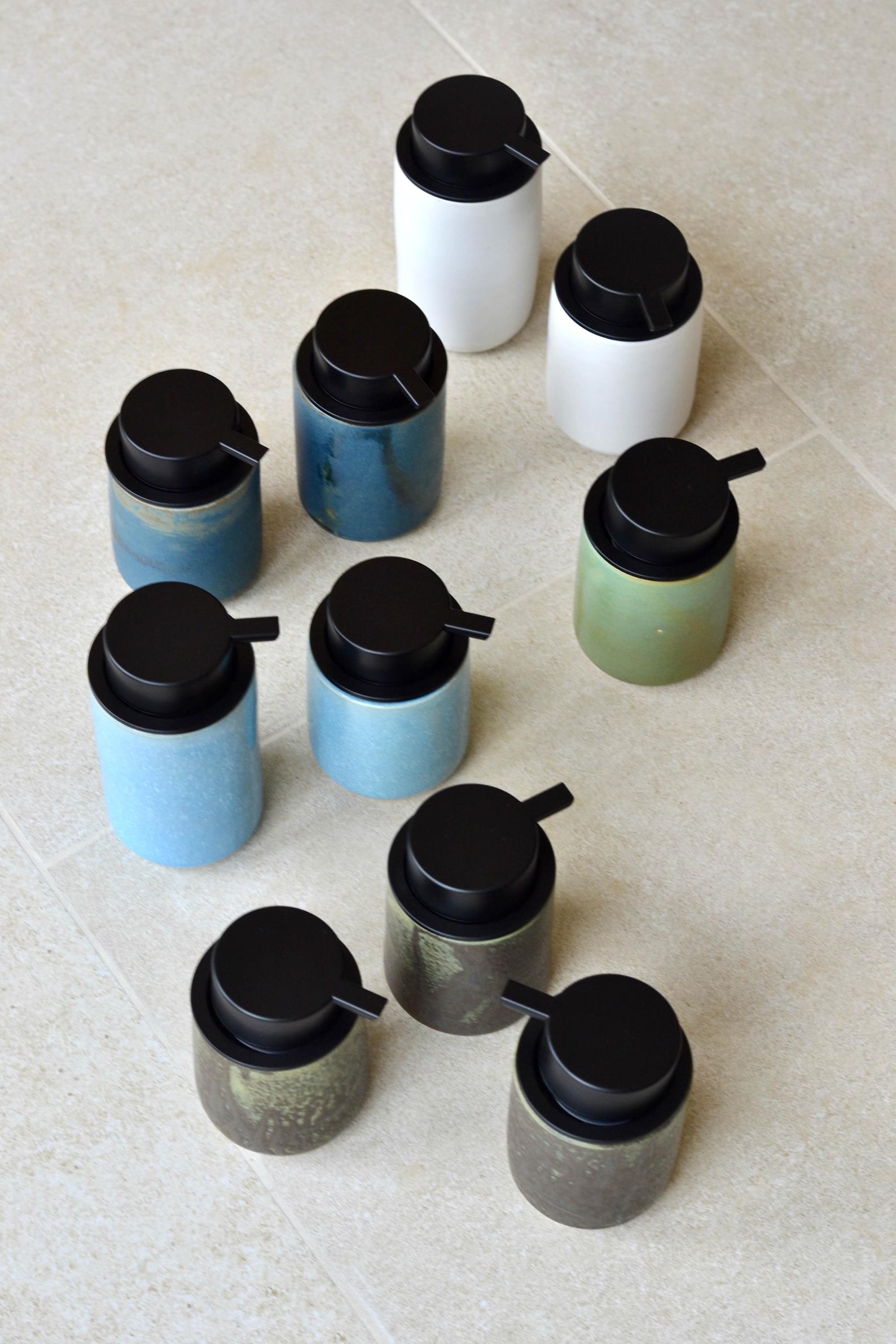 Handmade Ceramic Liquid Soap Dispenser: Assorted Glazes, Minimal Soap ...
