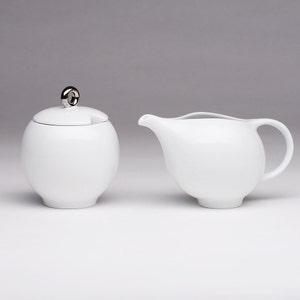 Modern White Porcelain Tea Set: Eva Zeisel Inspired, Wedding Tea ...