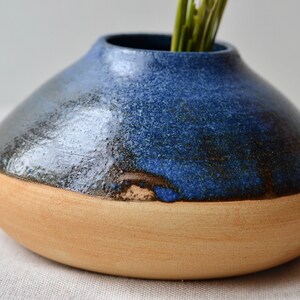 Handmade Blue & Terracotta Pottery Vase: Rustic, Wabi-sabi, Japandi ...
