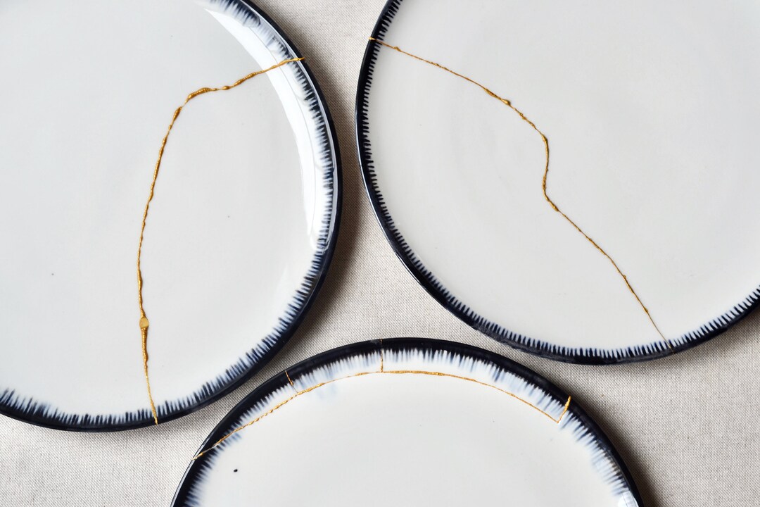 Japanese Plates, Modern Dinnerware, Kintsugi Plates, Japanese Pottery ...