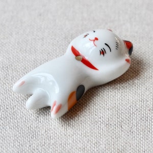 Set of 3 Maneki Neko, Japanese Figurines, Porcelain Lucky Cats, Kawaii ...