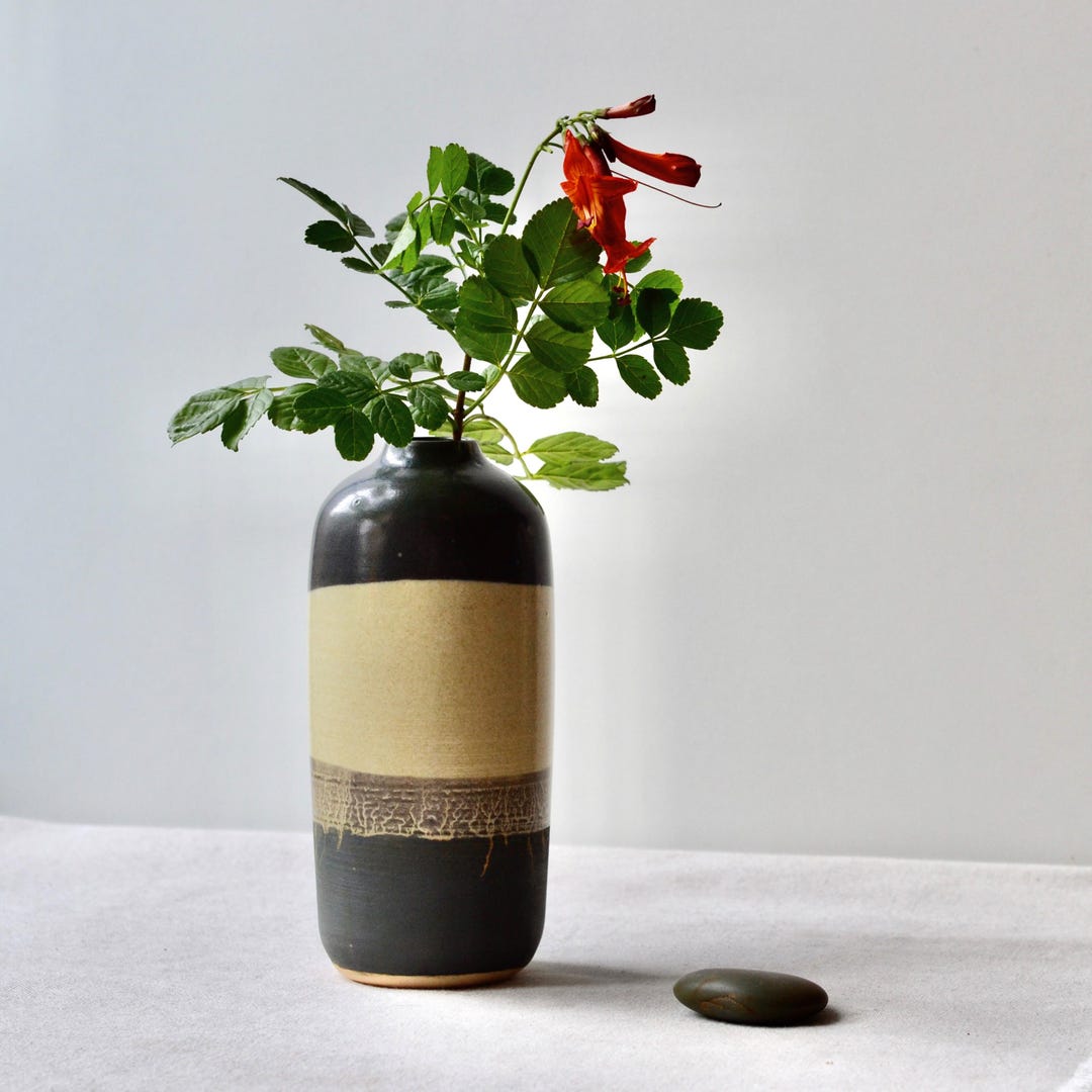 Multi Colored Ikebana Vases, Japanese Ceramic Vases, Vertical Bottle ...