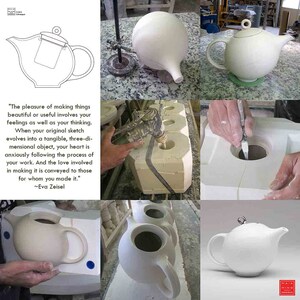 Modern White Porcelain Tea Set: Eva Zeisel Inspired, Wedding Tea ...