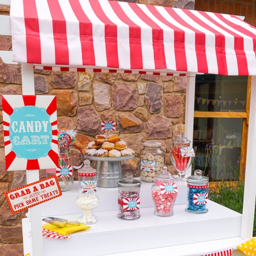 Carnival Candy Cart Printables Candy Bar Sign Carnival - Etsy