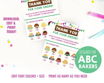 Girl Scout Cookie Invoice - Etsy