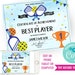 Pickleball Award Certificate Printable Pickleball Award Printable ...
