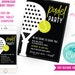 Padel Party Invitation for Adults Paddle Birthday Invite Teen ...