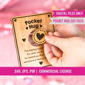 Pocket Hug Laser Cutting Files Glowforge Pocket Hug Cutting Files SVG ...