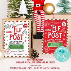 Elf Arrival Postcard in Acrylic I'm Back Elf Accessories - Etsy