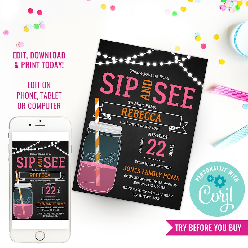 Sip N See - Etsy