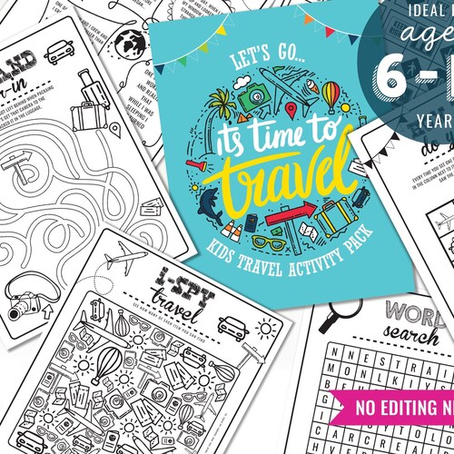 Kids Travel Activity Sheets Vacation Activity Sheet Kids - Etsy