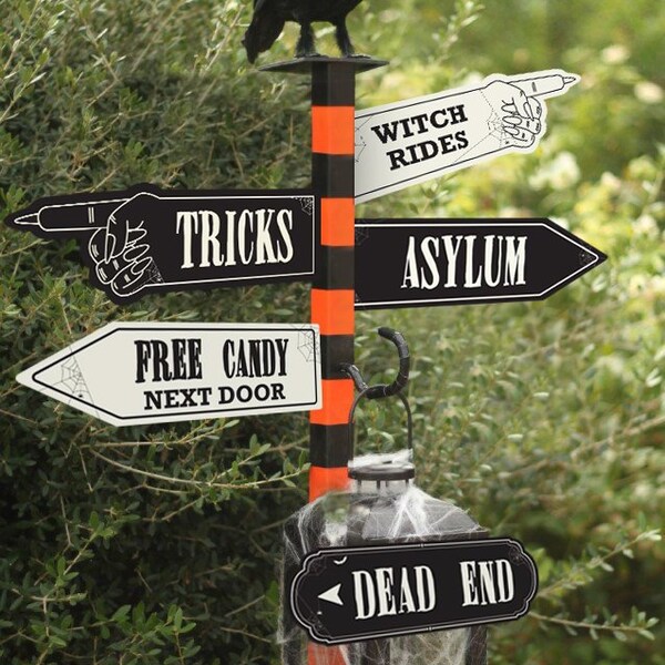 Halloween Directional Signs - Etsy
