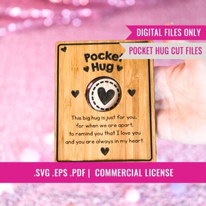 Pocket Hug Laser Cutting Files Glowforge Pocket Hug Cutting Files SVG ...