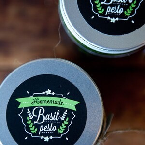 Homemade Basil Pesto Labels & Tags - Christmas Gift Tags - DIY Gift ...
