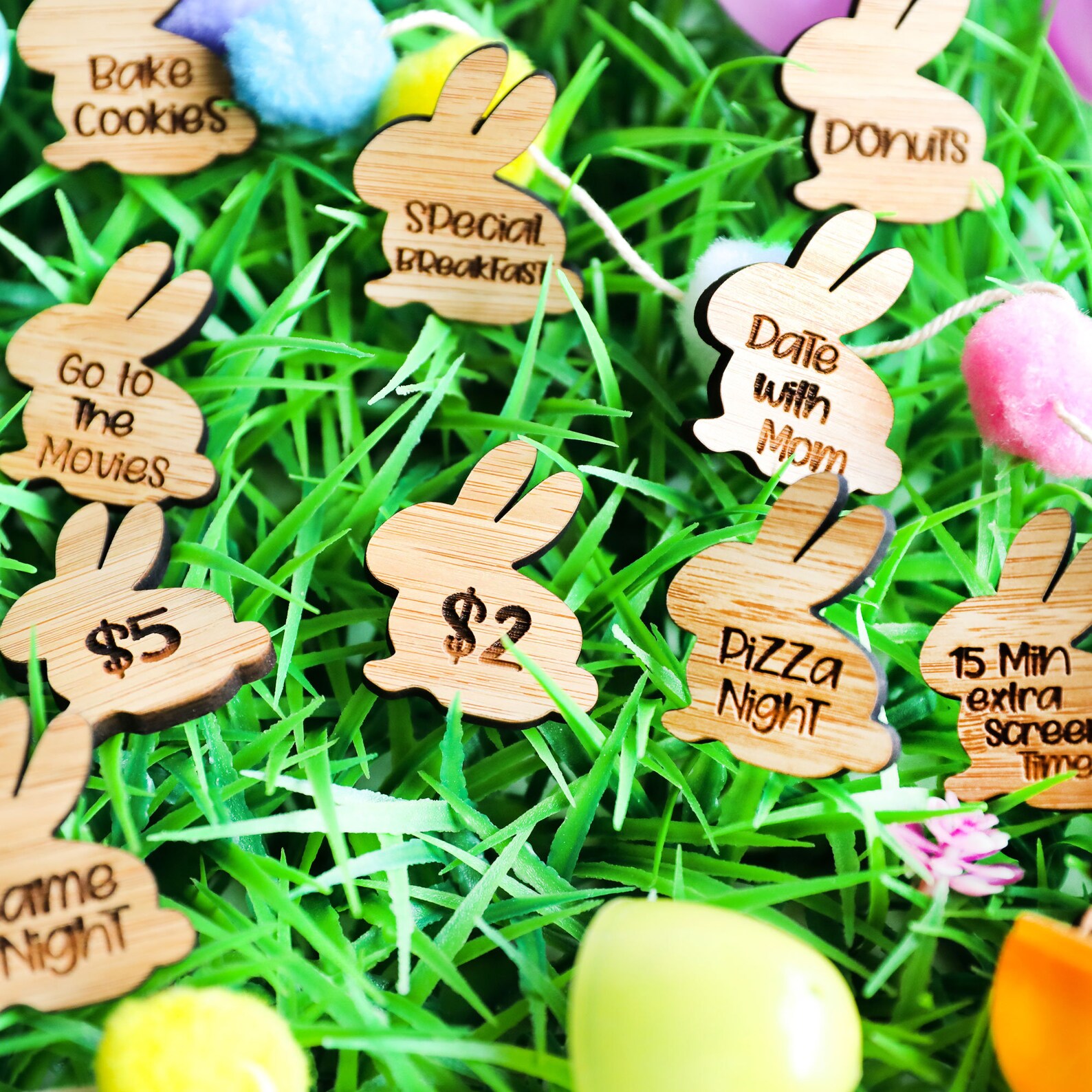 Digital File Easter Egg Filler Bunny Tokens Laser Cutting Files - 40 ...