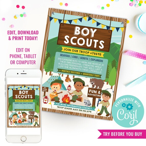 Boy Scouts Recruitment Flyer Printable - Boy Scouts Recruitment Poster ...