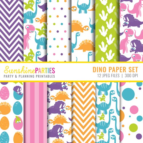 Dinosaur Digital Papers Dinosaur Papers Dinosaur Patterns | Etsy UK