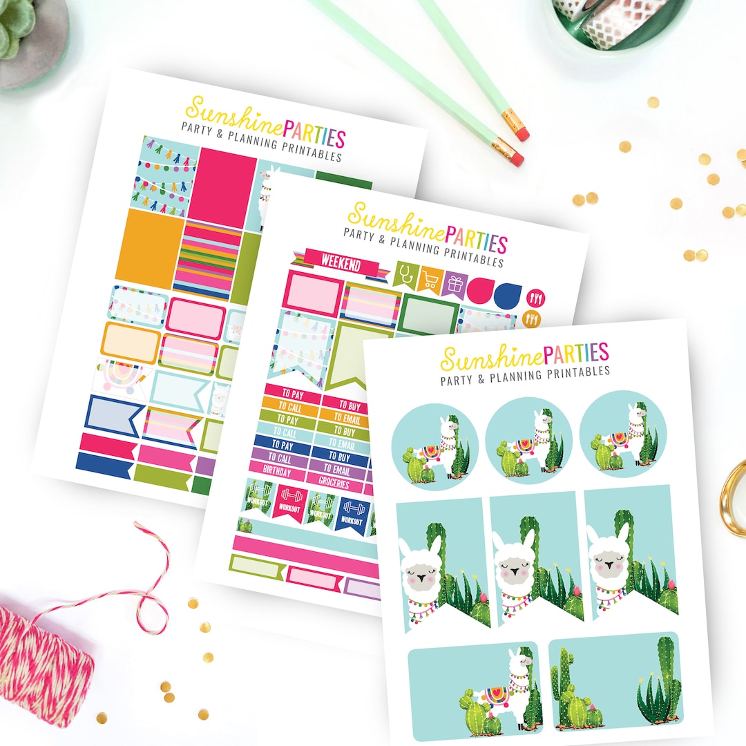 Llama Planner Stickers Alpaca Organizer Stationery Llama - Etsy