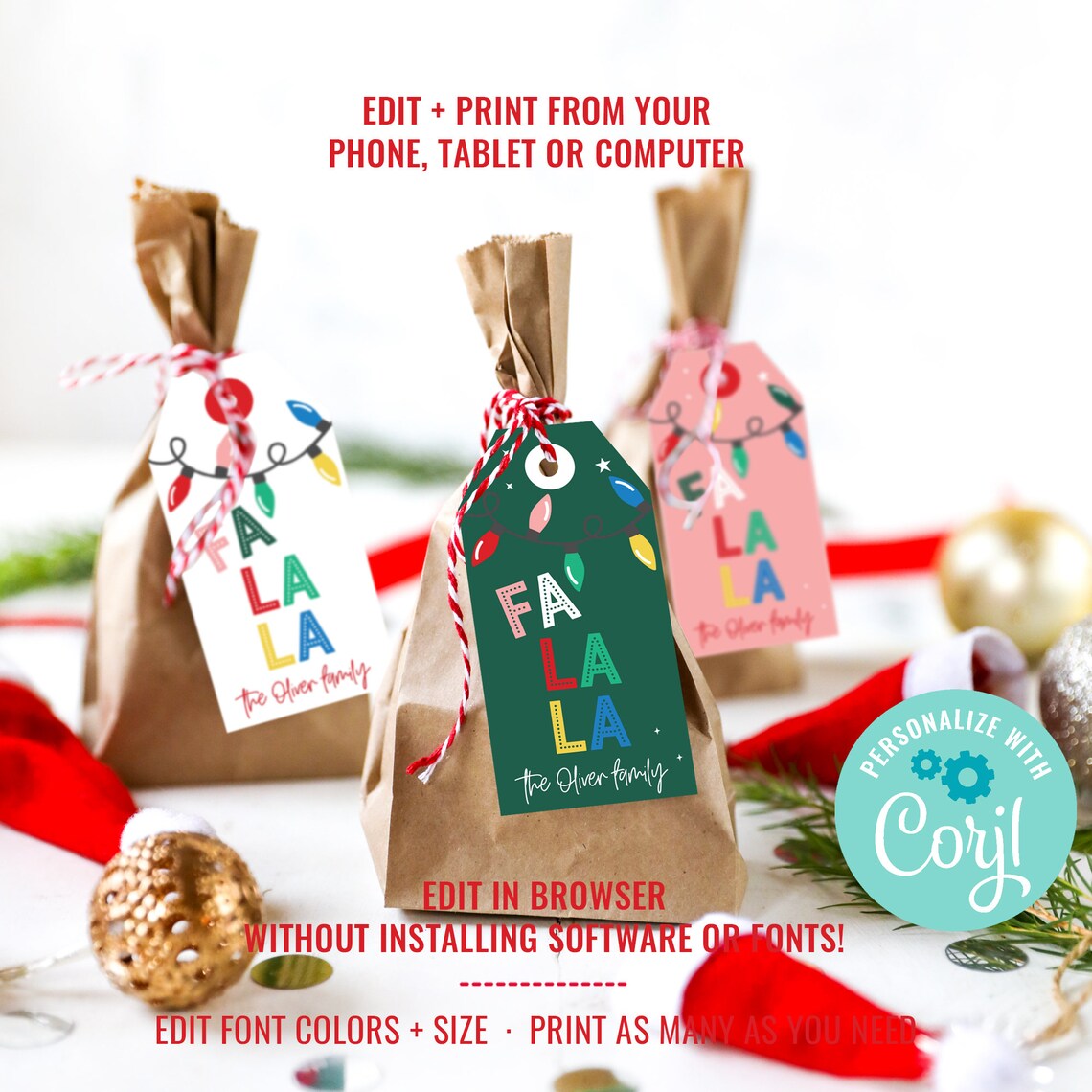 Christmas DIY Gift Tags Printable Christmas Gift Tags - Etsy