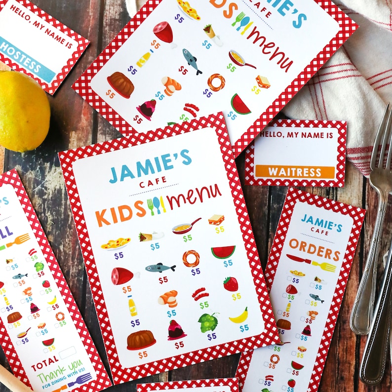 Printable Pretend Play Restaurant Printables - Play Restaurant - Play ...