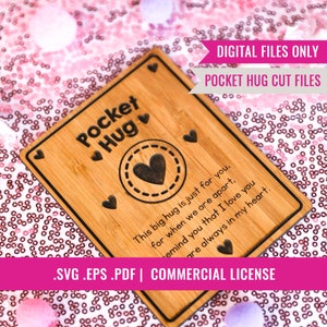 Pocket Hug Laser Cutting Files Glowforge Pocket Hug Cutting Files SVG ...