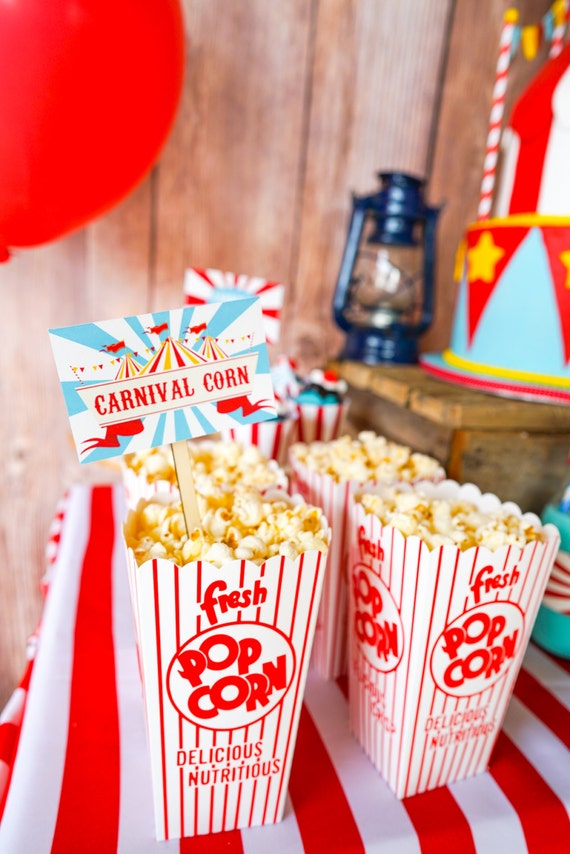 Carnival Food Labels, Tent Cards, Buffet Cards, Food Tags, Labels ...