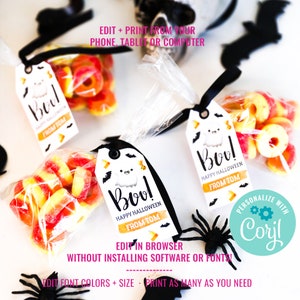 Halloween Trick or Treat Favor Tags Kids Halloween Class Treats Youve ...