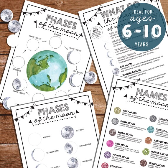 Moon Phases Activity - Printable Moon Phase Game - Outer Space ...