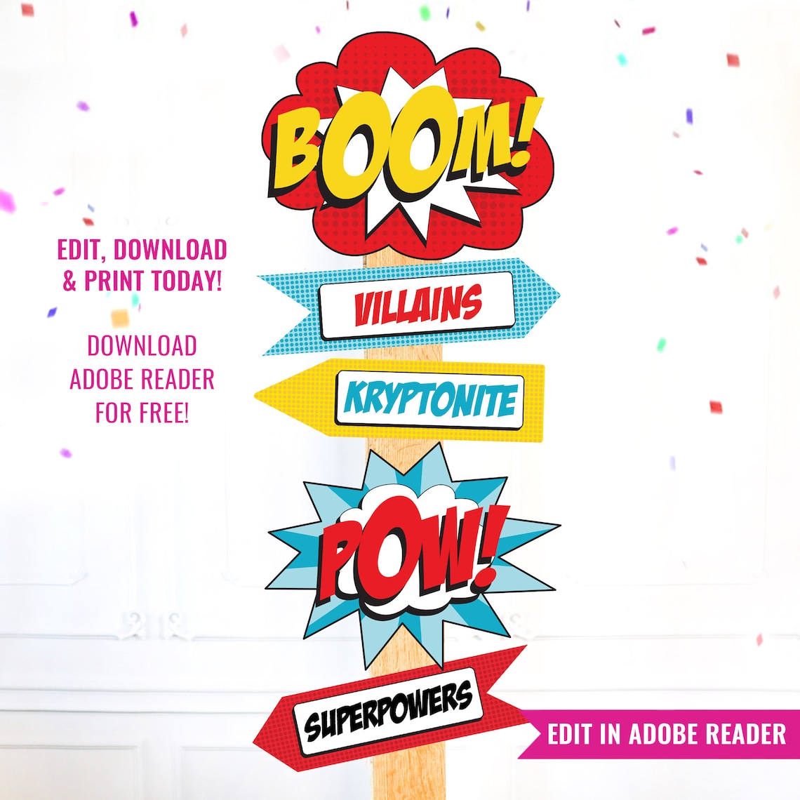 Superhero Party Welcome Sign Superhero Party Printable Sign - Etsy