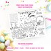 Printable Easter Activity Coloring Placemat Easter Bunny Printable ...