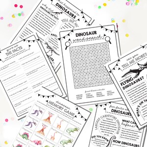 Kids Dinosaur Activity Sheets Dino Activity Sheet Jurassic Activity ...