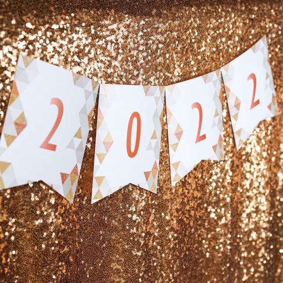 New Years Eve Party Banner Gold Glitter New Years Party - Etsy