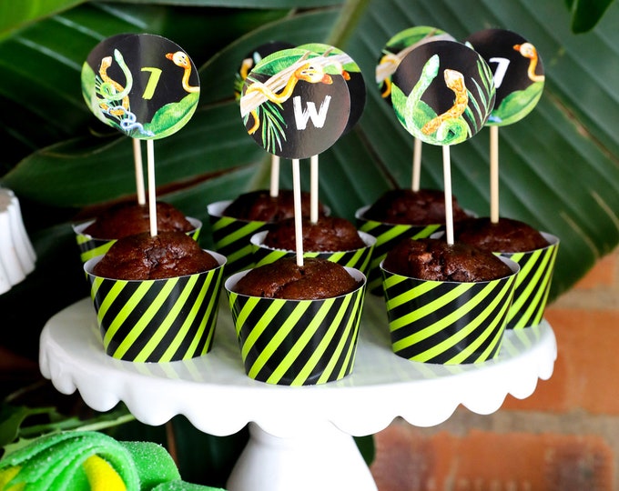 Snake Cupcake Toppers - Etsy