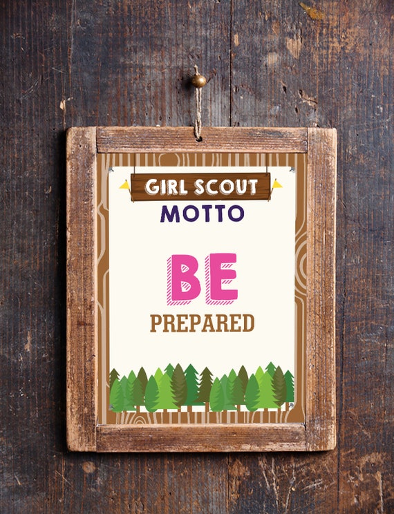 Girl Scout Motto Poster Printable - Girl Scout Printable - Instant ...