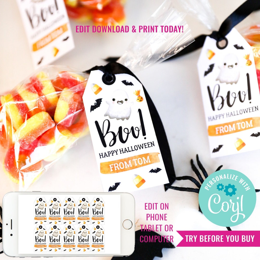 Halloween Trick or Treat Favor Tags Kids Halloween Class Treats Youve ...