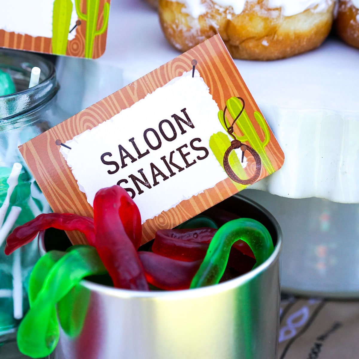 Labels Cowboy Party Food Labels TNT Wrappers Tent Card Food Label ...