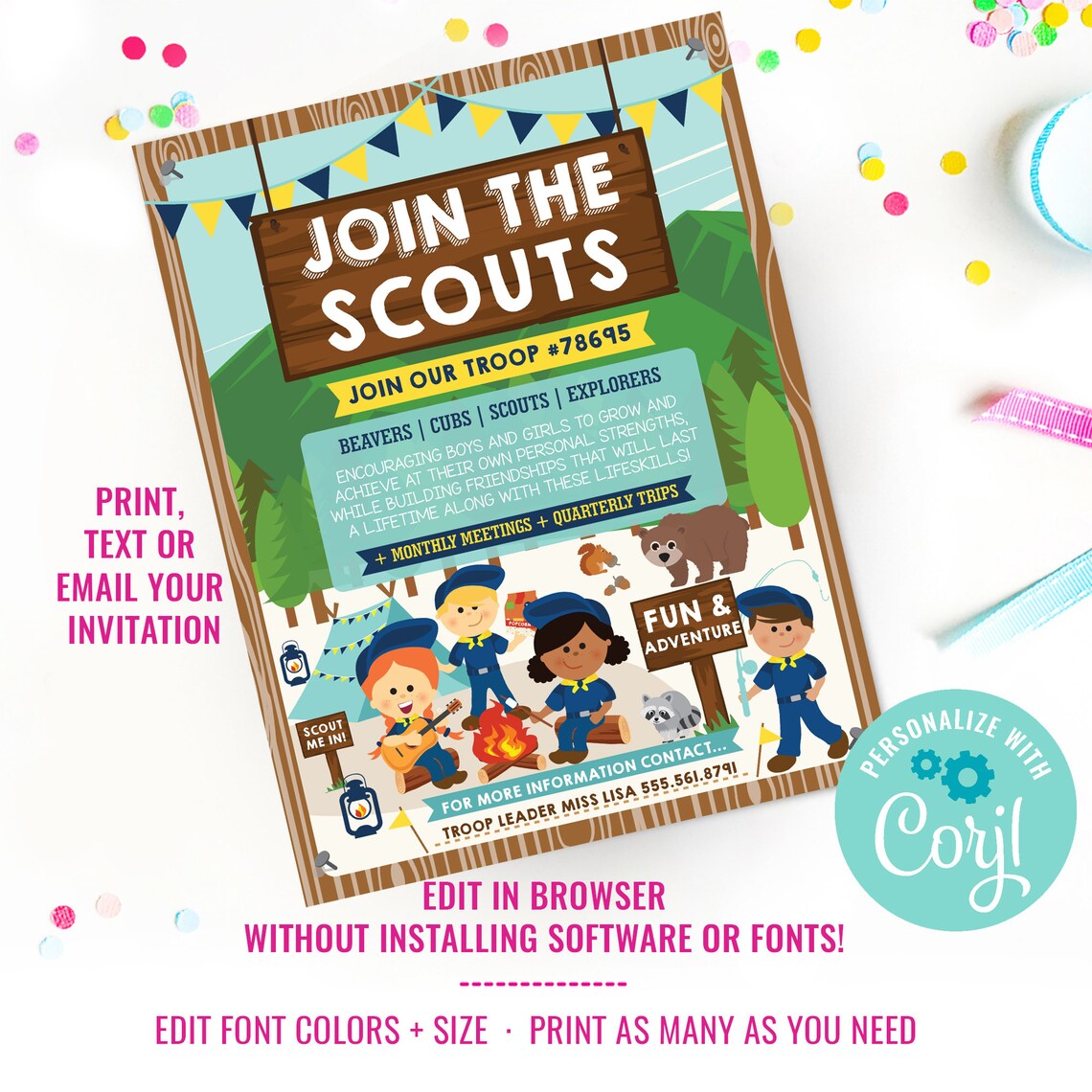 Scouts Recruitment Flyer Printable Boy Scouts Coed - Etsy