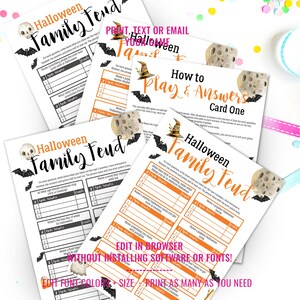 Printable Halloween Family Feud Game Holiday Group Game Halloween Team ...