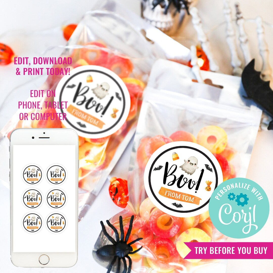 Halloween Trick or Treat Candy Bag Kids Halloween Treat Bag for Class ...