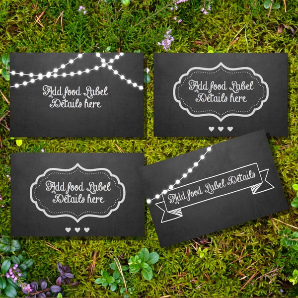 Chalkboard Tags - Etsy