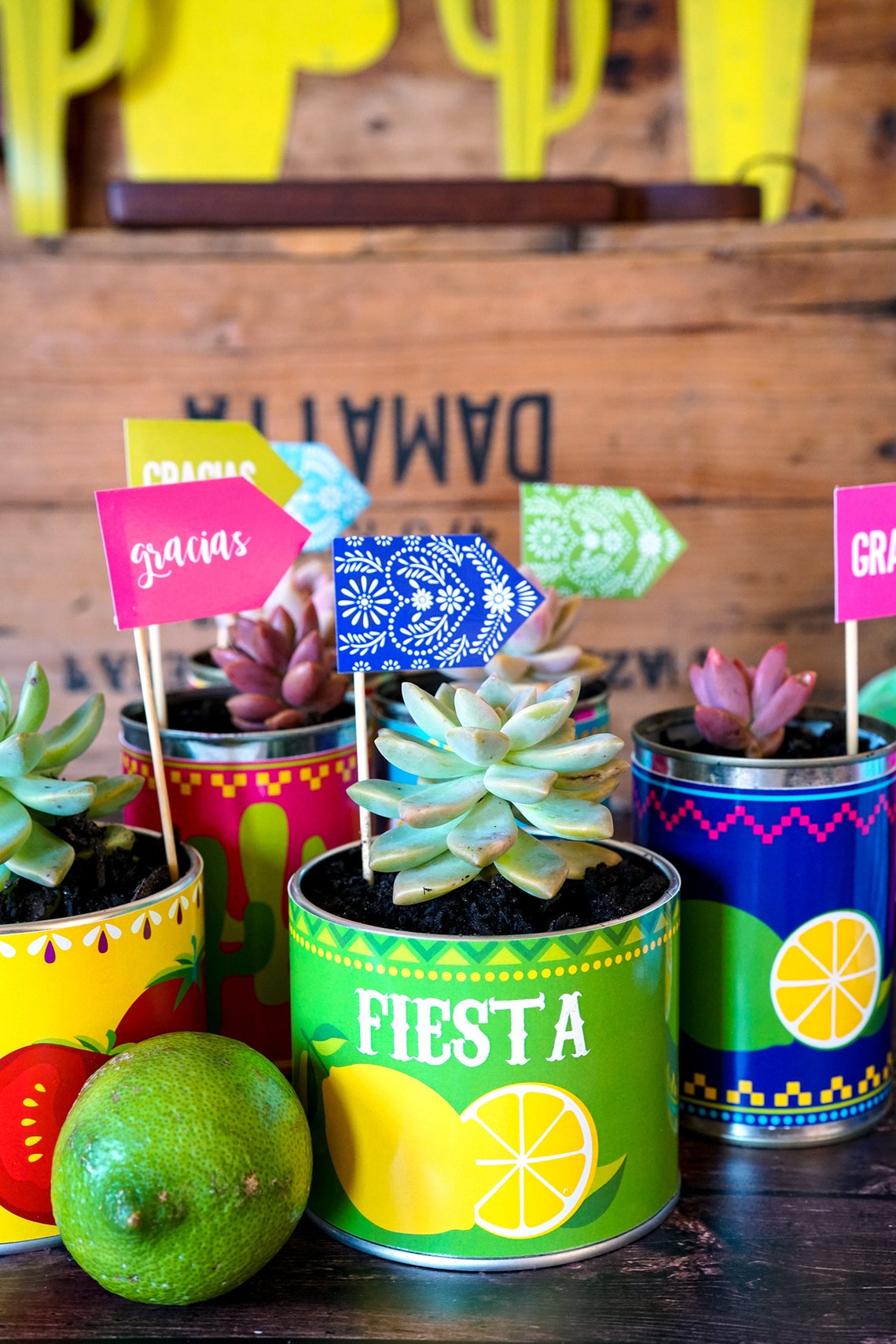 Mexican Fiesta Tin Can Wrappers Mexican Fiesta Party Favor - Etsy