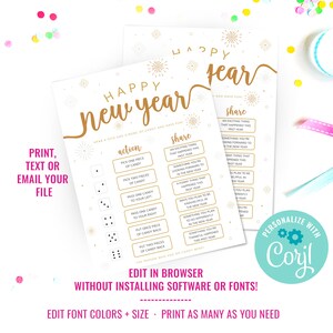 New Years Eve Dice Table Game - New Years Printable - New Years Family ...