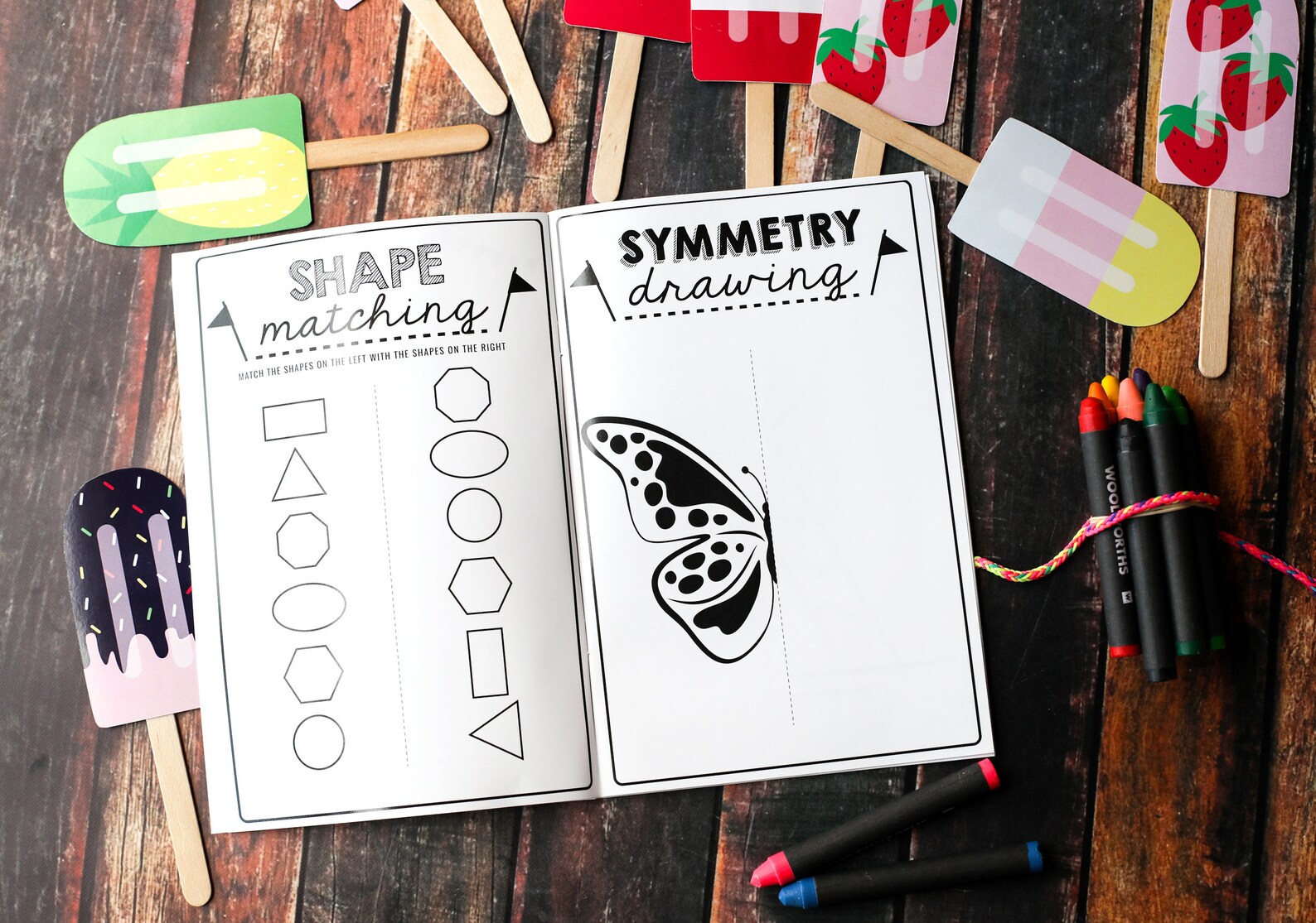 Kids Summer Activity Pack Activity Workbook Popsicle - Etsy