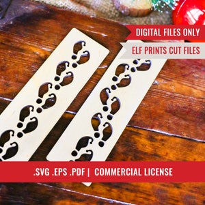 Elf Arrival Footprint Template Laser Cutting Files Elf Footprints ...