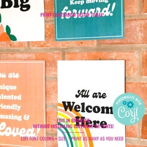 Classroom Motivational Poster Classroom Poster for Kids Printable Back ...