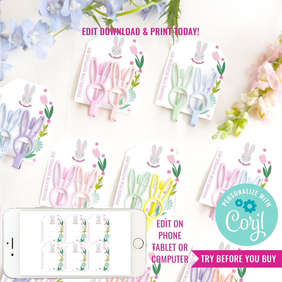 Girl Birthday Party Bunny Party Favors Floral Bunny Rabbit Party Favour ...