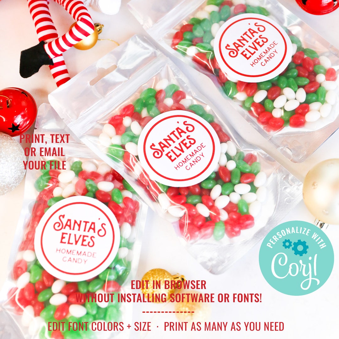 Christmas DIY Gift Christmas Stocking Filler Printable Sticker Label ...
