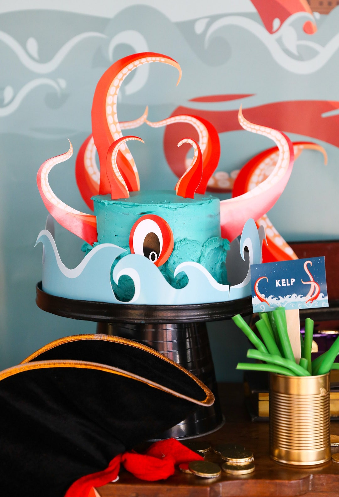 Cake Topper Kraken Birthday Party Octopus Party Cake Topper Sea ...